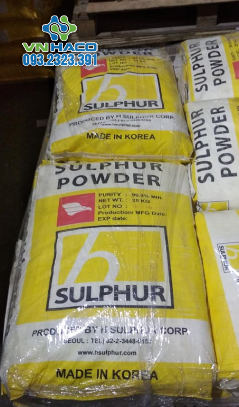 Lưu huỳnh Sulfur S 99%, Hàn Quốc, 25kg/bao - HacoChem - Hóa chất công ...